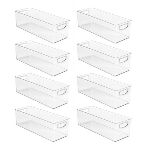 Mdesign Stackable Plastic Home Office Storage Bin With Handles, 8 Pack ...