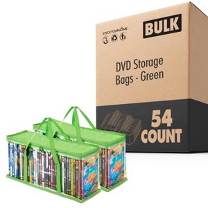 Stock Your Home DVD Storage Bags 54 Pack Clear Media Organizer Bags for ...