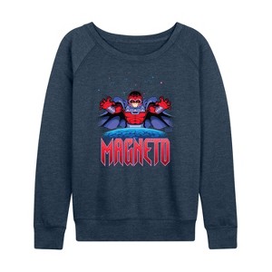 Women's X-Men Magneto Pixel Lightweight French Terry Wide Neck Long ...