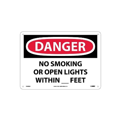 National Marker Danger Signs; No Smoking Or Open Lights Within _ Feet ...