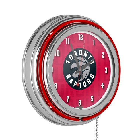 Toronto Raptors City Retro Neon Wall Clock : Target