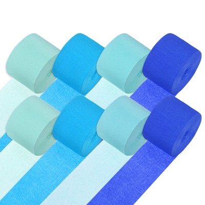 Unique Bargains Crepe Paper Streamer For Diy Ice Blue, Light Blue, Blue ...