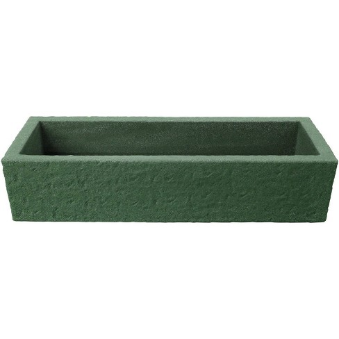 Emsco Trough Planter With Drainage Holes Rectangular Outdoor Planter ...