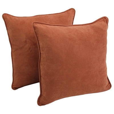 25-inch Double-corded Solid Microsuede Square Floor Pillows With ...