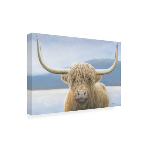 Trademark Fine Art -james Wiens 'highland Cow' Canvas Art - 30''x47 ...