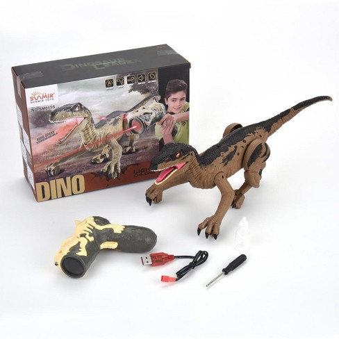 Juztoys Remote Control Dinosaur, Walking Dino Velociraptor Toy With ...