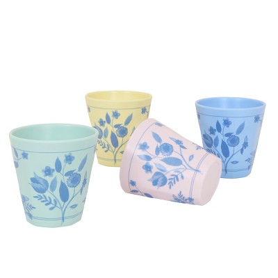 Meri Meri Vintage Botanical Reusable Cups (Pack of 4) : Target