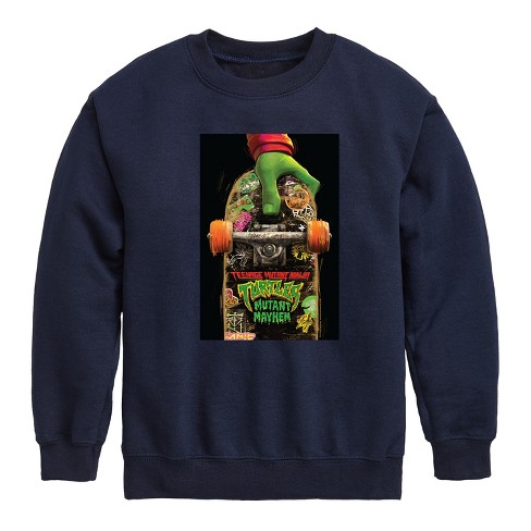 Teenage Mutant Ninja Turtles Mutant Mayhem Graphic Long Sleeve Fleece Sweatshirt - Navy - 3t ...