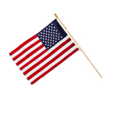 Evergreen American Flag With Wooden Flag Pole & Bracket Kit : Target
