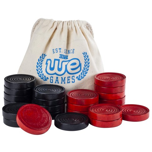 We Games Wooden Checkers With Stackable Ridges : Target