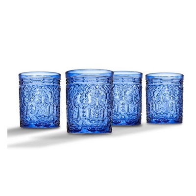 11oz 4pk Crystal Jax Double Old-fashion Glasses Blue - Godinger Silver ...