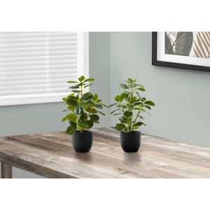 HomeStock Artificial Plant, 14" Tall, Ficus, Indoor, Faux, Fake, Table ...