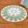Collections Etc Delightful Round Floral Soft Plush Bath Mat : Target