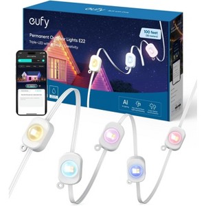eufy Permanent Outdoor Lights E22 (Refurbished), 50ft with 30 Triple ...