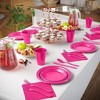 Crown Display 350 Piece Cerise Color Disposable Plastic Dinnerware Party Set- Serves 50 : Target