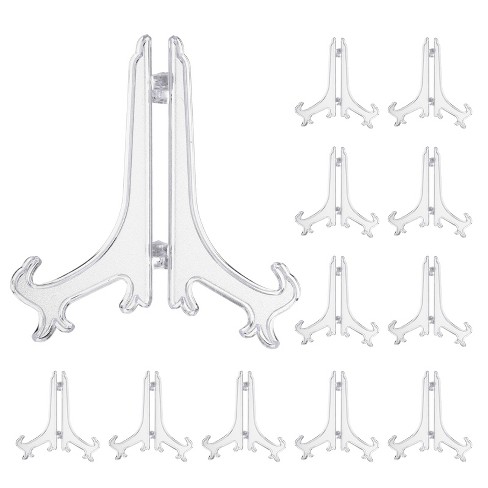 Unique Bargains Transparent Acrylic Triangular Design Easel Display ...