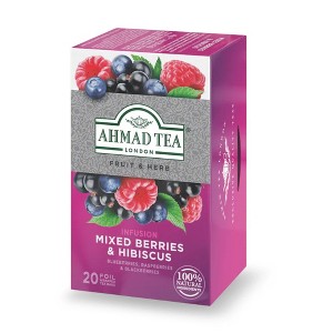 Ahmad Mixed Berries & Hibiscus Herbal Infusion 20 foil tea bags : Target