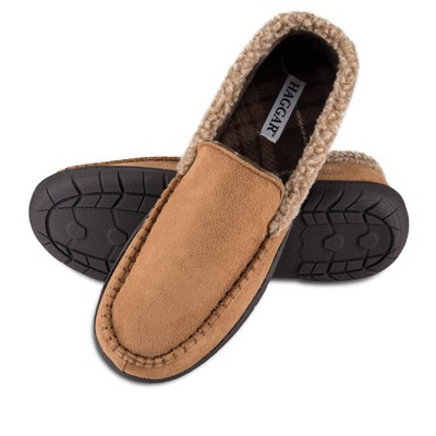 Wembley Men's Classic Indoor/outdoor Microsuede Moccasin Slippers - Tan ...