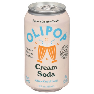 Olipop Cream Soda Sparkling Tonic - 12 Fl Oz : Target