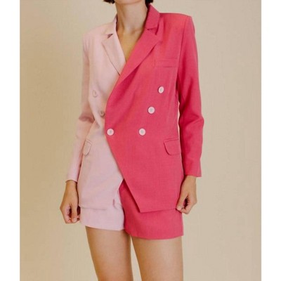 Women's Color Block Blazer - Aureum L : Target