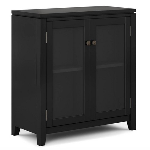 30" Essex Low Storage Cabinet Black - Wyndenhall: Modern Style ...