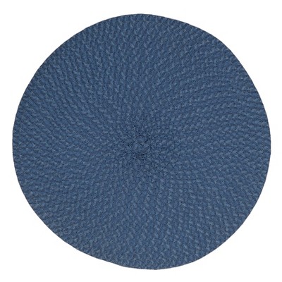 Saro Lifestyle Round Design Table Mats, Navy Blue, (Set of 4 pcs) : Target