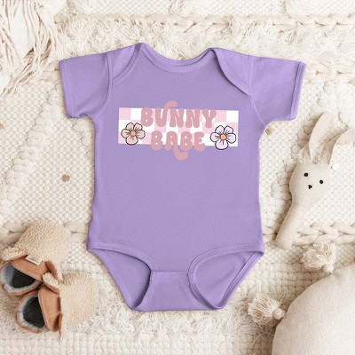 The Juniper Shop Bunny Babe Flowers Baby Bodysuit - 18 Month - Lavender ...