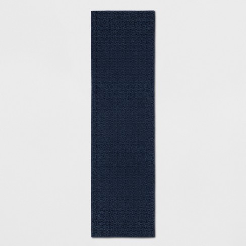2'x7' Washable Solid Machine Tufted Runner Rug Blue - Threshold™ : Target