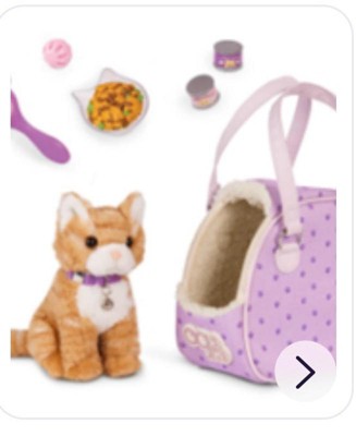 Our Generation Hop In Cat Carrier & Pet Plush Kitten Accessory Set For ...
