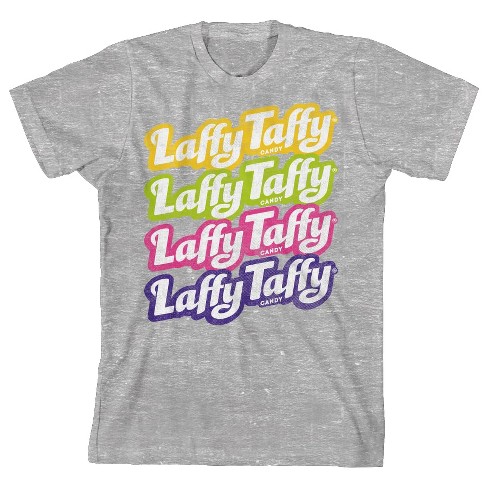 Laffy Taffy Repeat Text Logo Youth Heather Gray T-shirt : Target