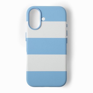 GEMS Hello Lux Light Blue Cabana Stripe Pebble PU iPhone Case - 16 : Target