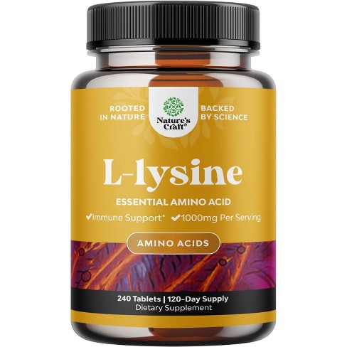 Lysine Tablets, Nature's Craft, 240ct : Target