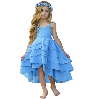 Pretty Petal Blues Tiered Dress - Mia Belle Girls : Target