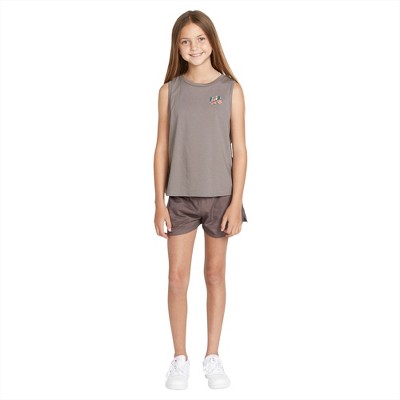 Volcom Girls Flexin Muscle Tank, Daze Grey - L : Target