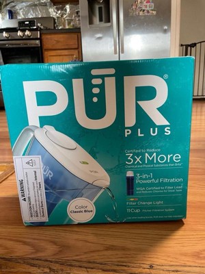 Pur Plus 11 Cup Water Pitcher Filtration System White/blue Ppt110wa ...