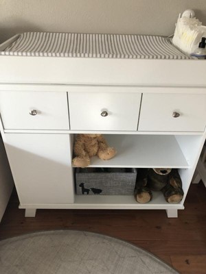 Storkcraft Modern 2 Drawer Dresser With Removable Changing Table Topper ...