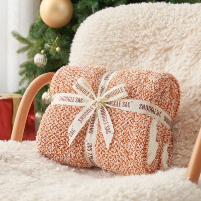 Snuggle Sac Heather Orange Throw Blanket,Orange(Throw) : Target
