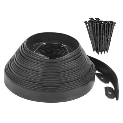 Unique Bargains Plastic No-dig Landscaping Flower Beds Garden Edging ...