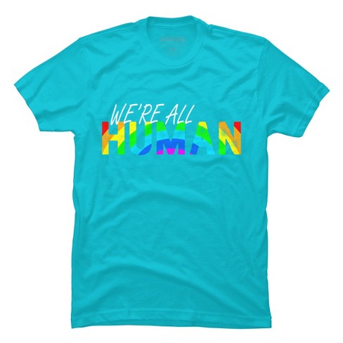 Design By Humans We're All Human Rainbow Pride By Jutrading T-shirt ...