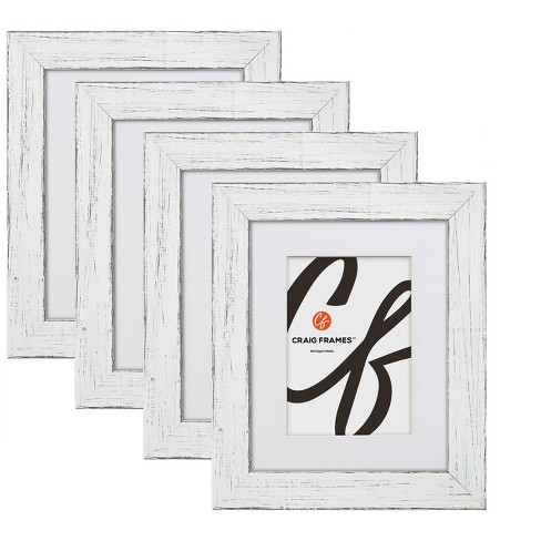 Craig Frames 17x22 Inch Rustic Barnwood White Picture Frame Set Matted ...