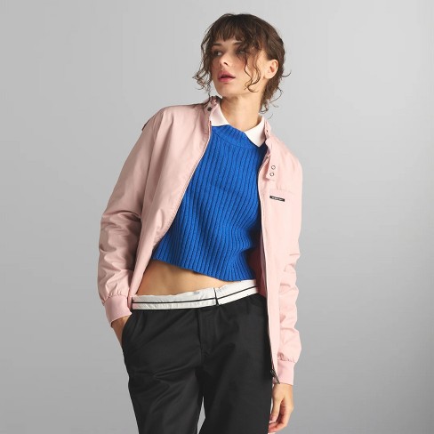 Members Only Women's Classic Iconic Racer Jacket - Large, Light Pink ...