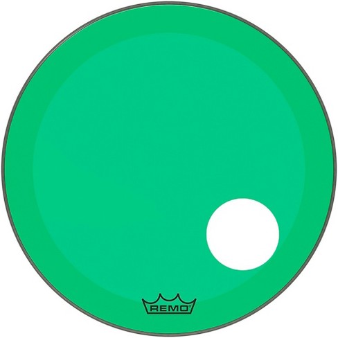 Remo Powerstroke P3 Colortone Green Resonant Bass Drum Head With 5 ...