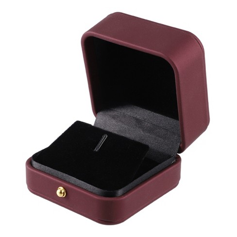 Unique Bargains Earrings Box Jewelry Storage Display Stand Red : Target