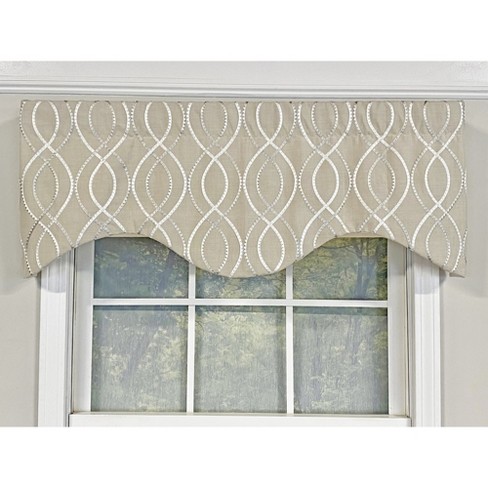 Fast Driver Cornice 3" Rod Pocket Window Valance 50" X 17" Pearl By Rlf ...