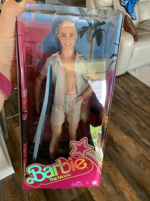 Barbie: The Movie Ken Doll Wearing Pastel Striped Beach Matching Set ...