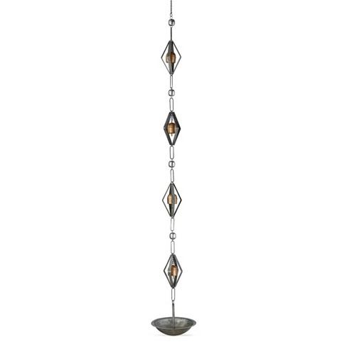 Tagltd Geo Rain Chain Downspout Outdoor Use, 102 Inches : Target