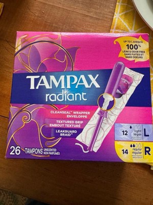 Tampax Radiant Light And Regular Duo-pack Tampons - 26ct : Target
