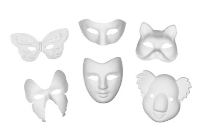 Creativity Street Classroom Paperboard Masks, White, Pack Of 24 : Target