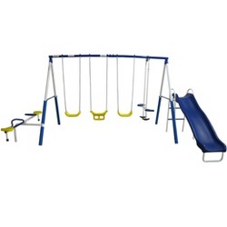 Xdp Recreation Rising Sun Playground Metal A-frame Kids Swing Set, 10 ...