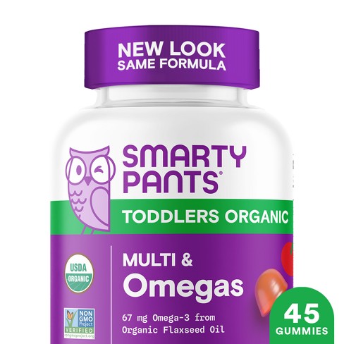Smartypants Organic Toddler Multi & Vegetarian Omega 3 Gummy Vitamins ...